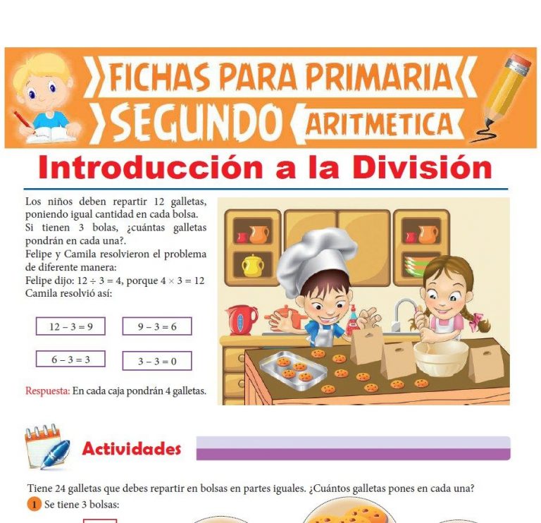 Introducción a la división para Segundo Grado de Primaria